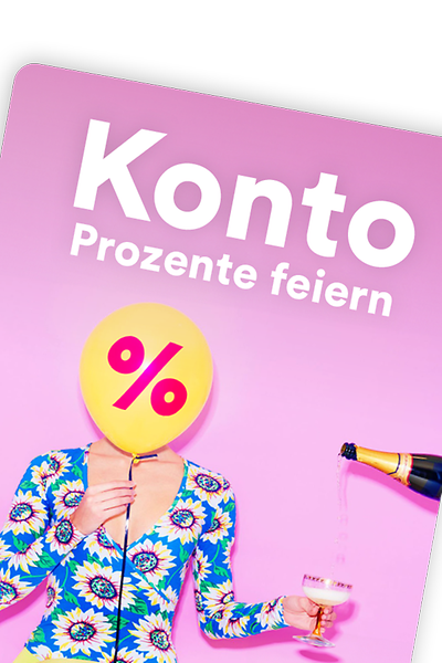 Prozente feiern bei der Kontonutzung | BAWAG